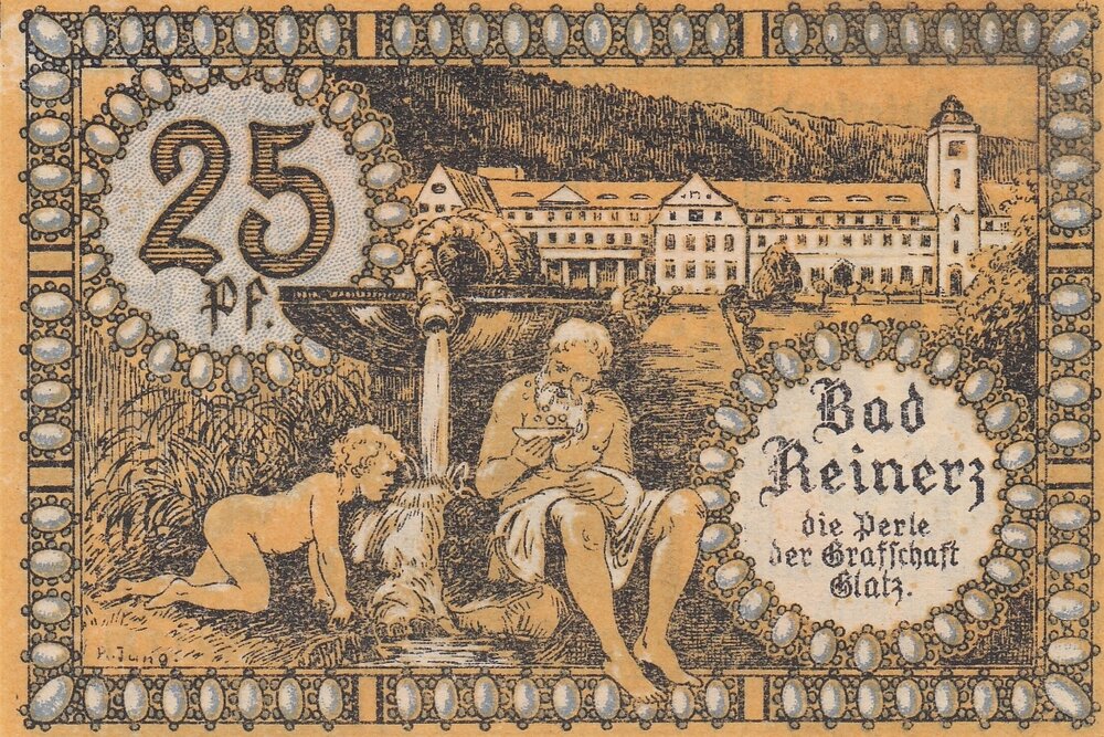 Германия (Веймарская Республика) Бад-Райнерц 25 пфеннигов 01.07.1921 г. (№4)