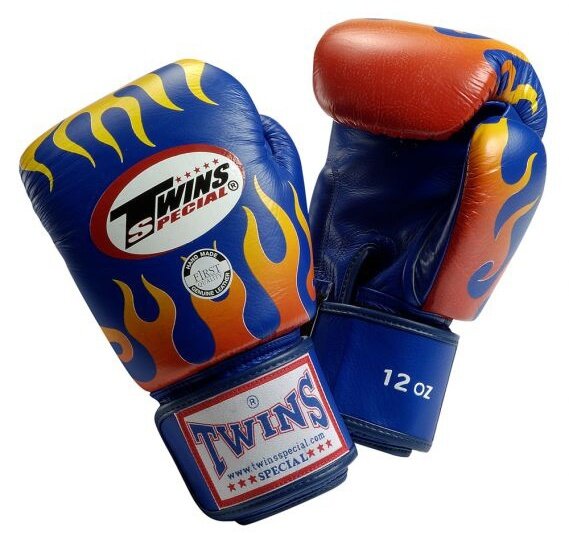 Боксерские перчатки Twins Special FBGV-7 синие (12 унц.)