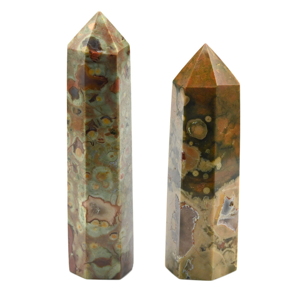 Кристалл из яшмы океанической "Карандаш" 22*24*86мм, 80-89г .