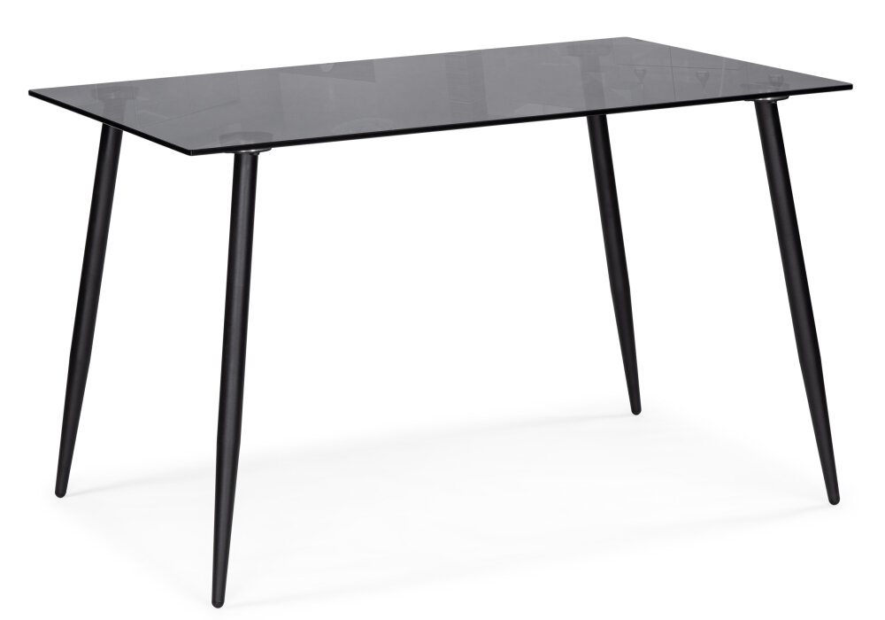 Стеклянный стол Woodville Smoke 120х80х75 clear gray/black Размеры: Высота 750мм Глубина 800мм Ширина 1200мм
