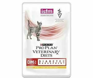 Лечебный влажный корм pro plan для кошек при диабете с курицей veterinary diets dm diabetes management 85г