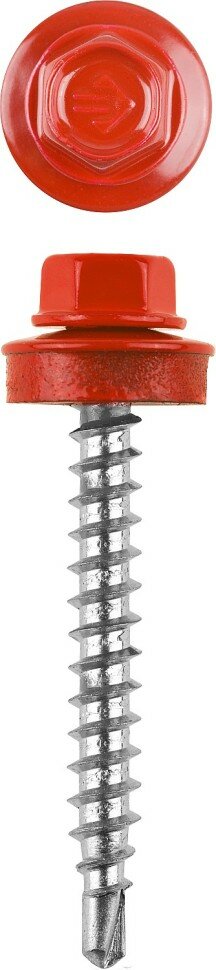 Саморезы СКД кровельные, RAL 3003 рубиново-красный, 38 х 4.8 мм, 300 шт, для деревянной обрешетки, ЗУБР Профессионал, ( 4-300315-48-038-3003 )