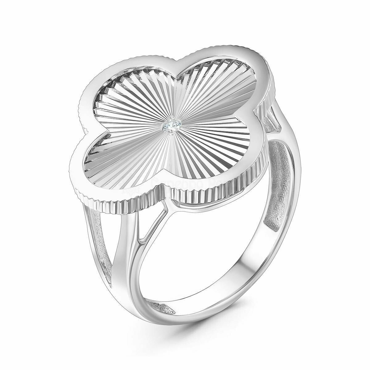 Кольцо, серебро, 925 проба, фианит