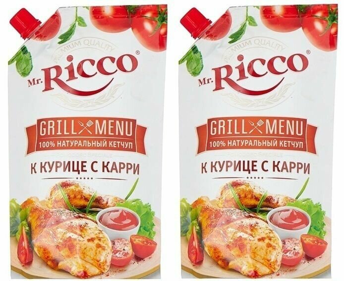 Mr.Ricco Кетчуп К курице с карри, 300 г, 2 шт