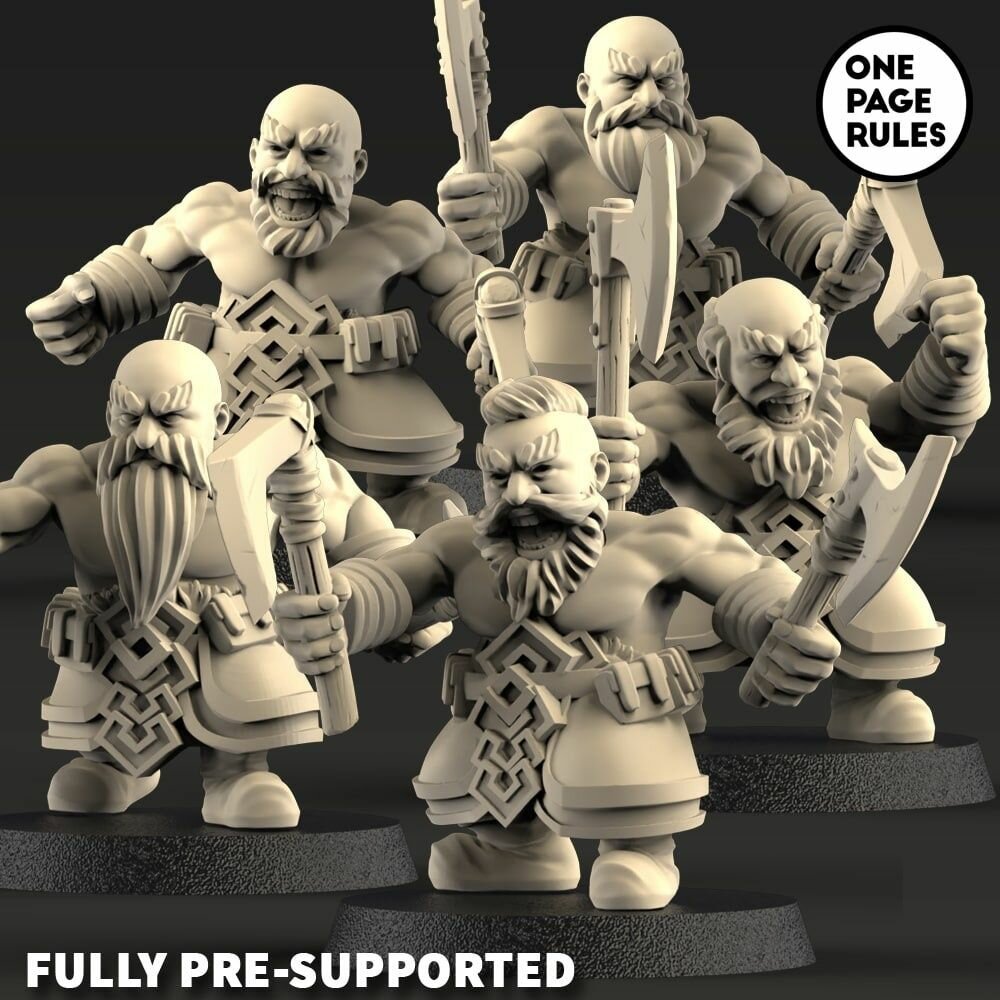 Миниатюра Warhammer Гномы Dwarfs Berserkers