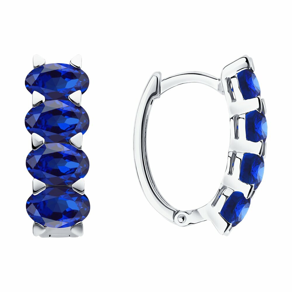 Серьги, белое золото, 585 проба