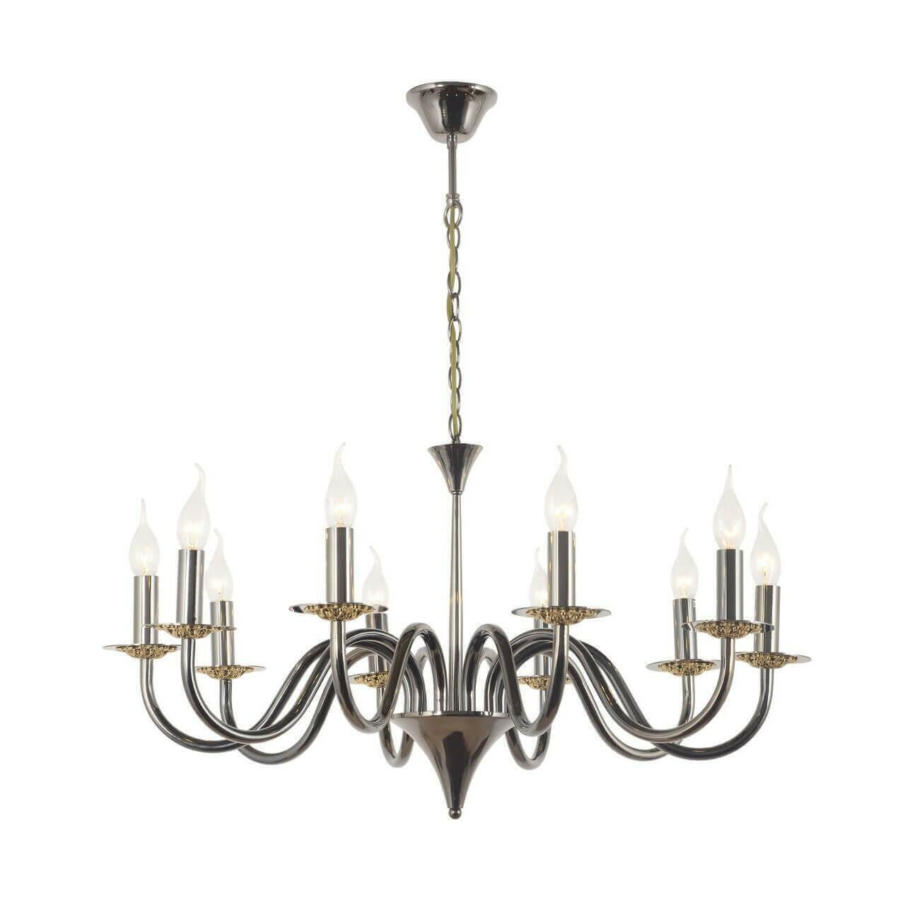 Подвесная люстра Arti Lampadari Pontone E 1.1.10 PB, Е14, 10 рожков, графит