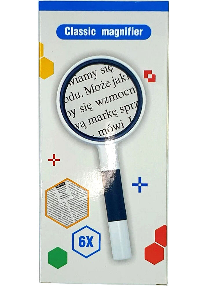 Лупа ручная стеклянная 6x 65mm TH-8065