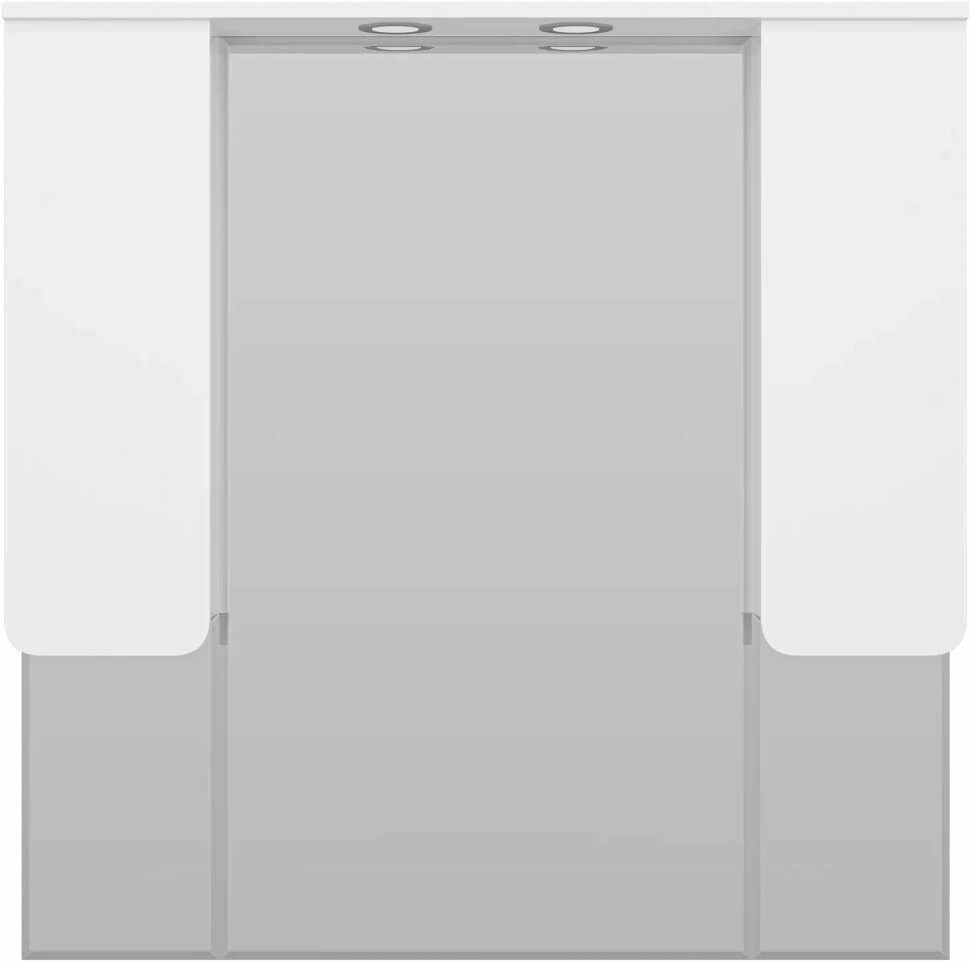 Зеркальный шкаф Misty Чегет П-Чег-02105-01Л 100,6x100,1 см, с подсветкой, выключателем, белый глянец