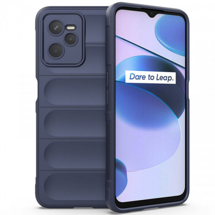 Flex Silicone Противоударный чехол для Realme C35 с защитой камеры и микрофиброй