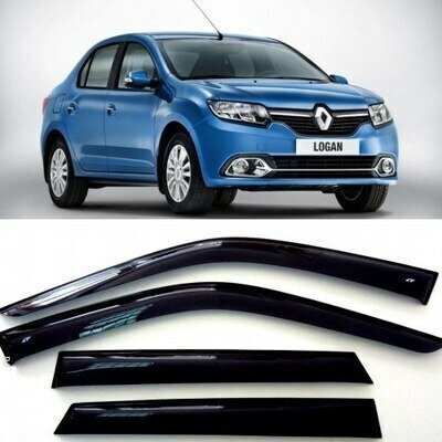 Дефлекторы боковых окон RENAULT Logan Рено Логан (2004-2014) дефлекторы окон