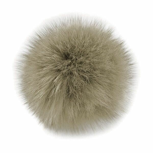 Помпон меховой (лиса) 10-12 см (5 штук) какао