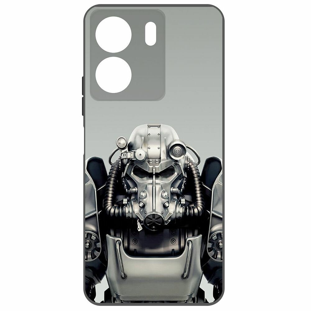 Чехол-накладка Krutoff Soft Case Фоллаут (Fallout) - Братство стали для Xiaomi Poco C65 черный