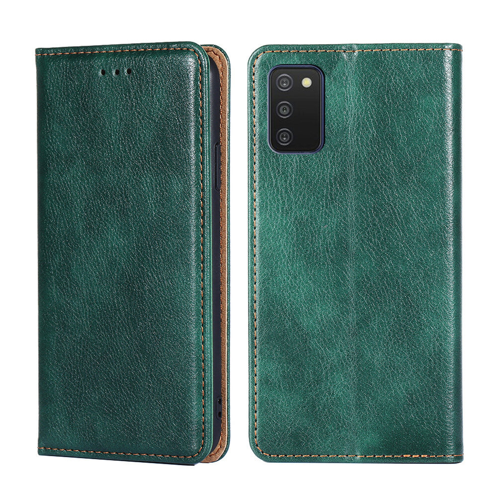 Чехол-книжка MyPads для Samsung Galaxy A03s (SM-A037F) / Самсунг А03s,(зеленый)