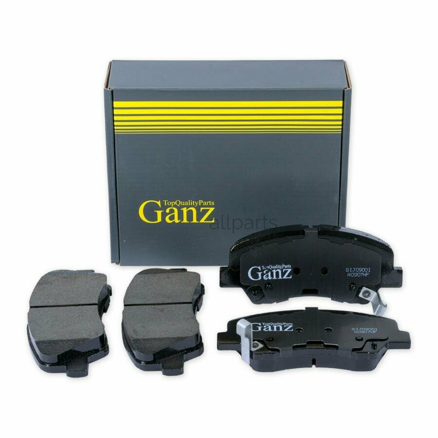 GANZ GIJ09001 Колодки тормозные передние для HYUNDAI Solaris (10-)/Rio (10-) GANZ GIJ09001