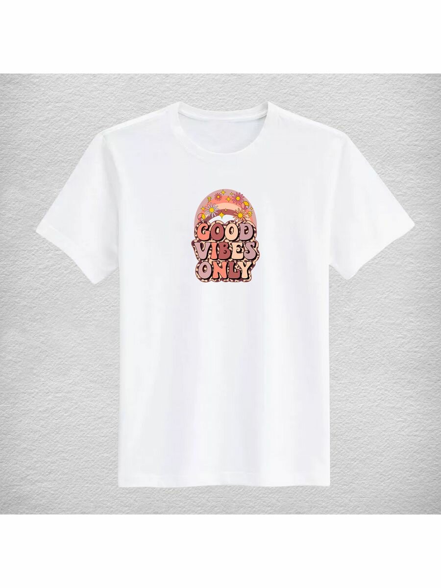Футболка good vibes only надпись