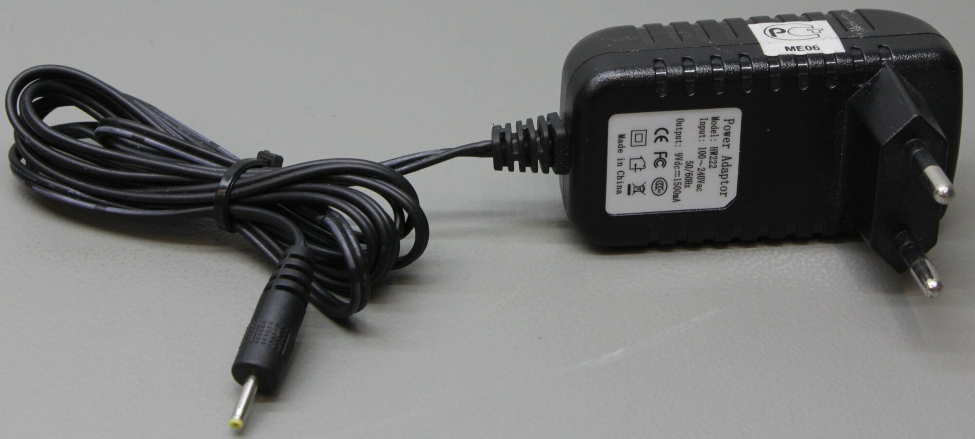 HW222SL MID Android Tablet PC DC 9V 1500mA 2000mA 9VDC 1.5A 9.0V Switching Power Supply Cord CABE Battery Charger Mains PSU (NOT 5V.) 2.5x07