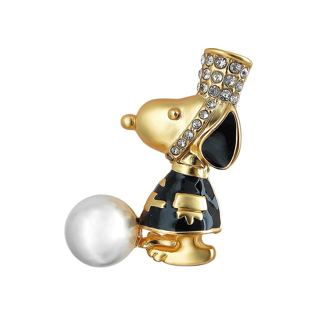 Брошь, стразы, жемчуг имитация