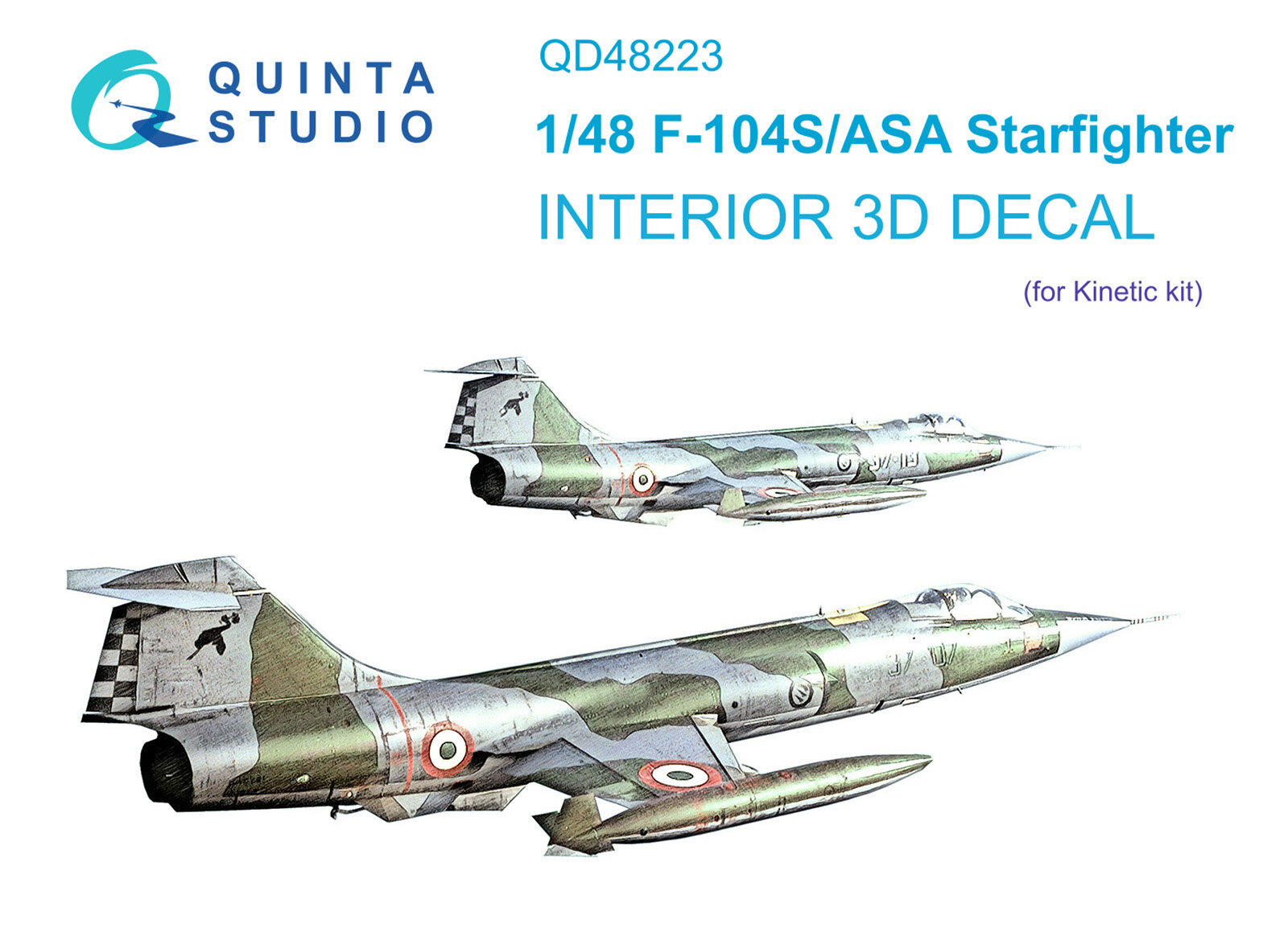 QD48223 3D Декаль интерьера кабины F-104S/ASA (Kinetic)