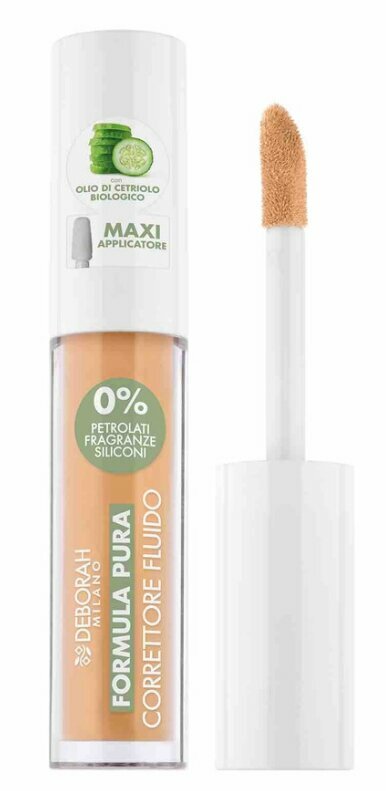 Консилер жидкий Deborah Milano Formula Pura Fluid Concealer, тон 02 Бежевый, 5,5 г