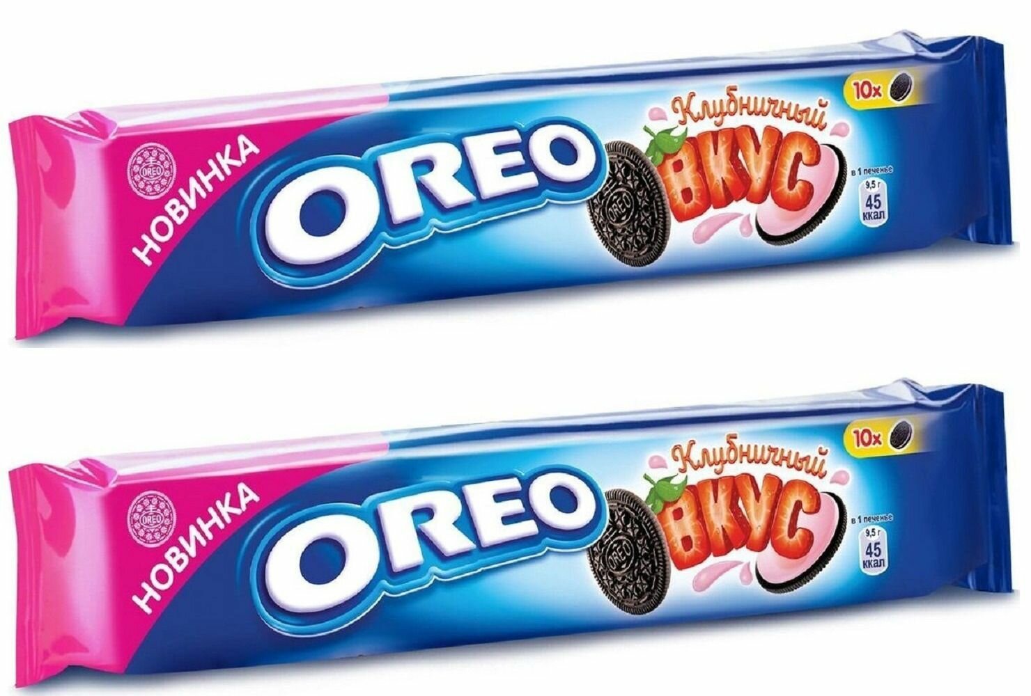 Oreo Печенье Со вкусом клубники, 95 г, 2 уп