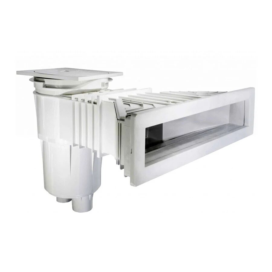 Скиммер AstralPool Norm, 17,5 л, широкий раструб 495 x 80 мм, квадратная крышка, ABS-пластик (под бетон), цена - за 1 шт