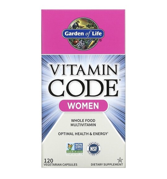 Garden of life Vitamin CODE women мультивитамины для женщин 120 вегетарианских капсул