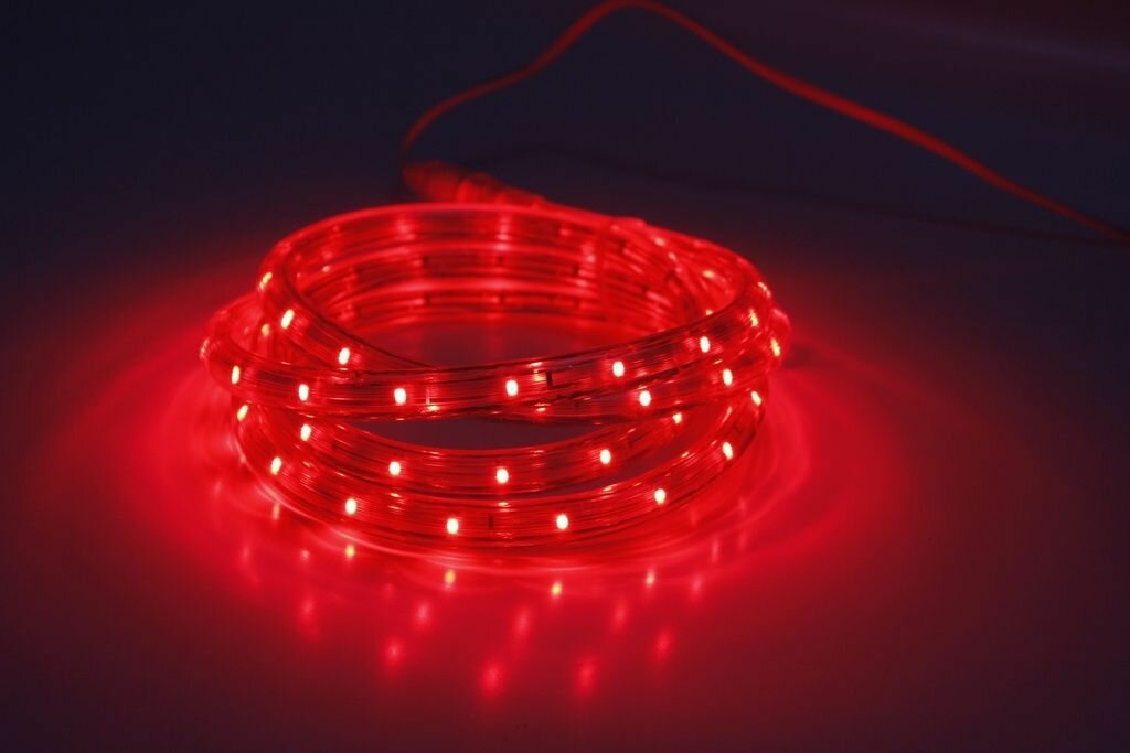 20м. Светодиодная гирлянда дюралайт LED-CDL-FCB-3528-13MM-36L-240V-R