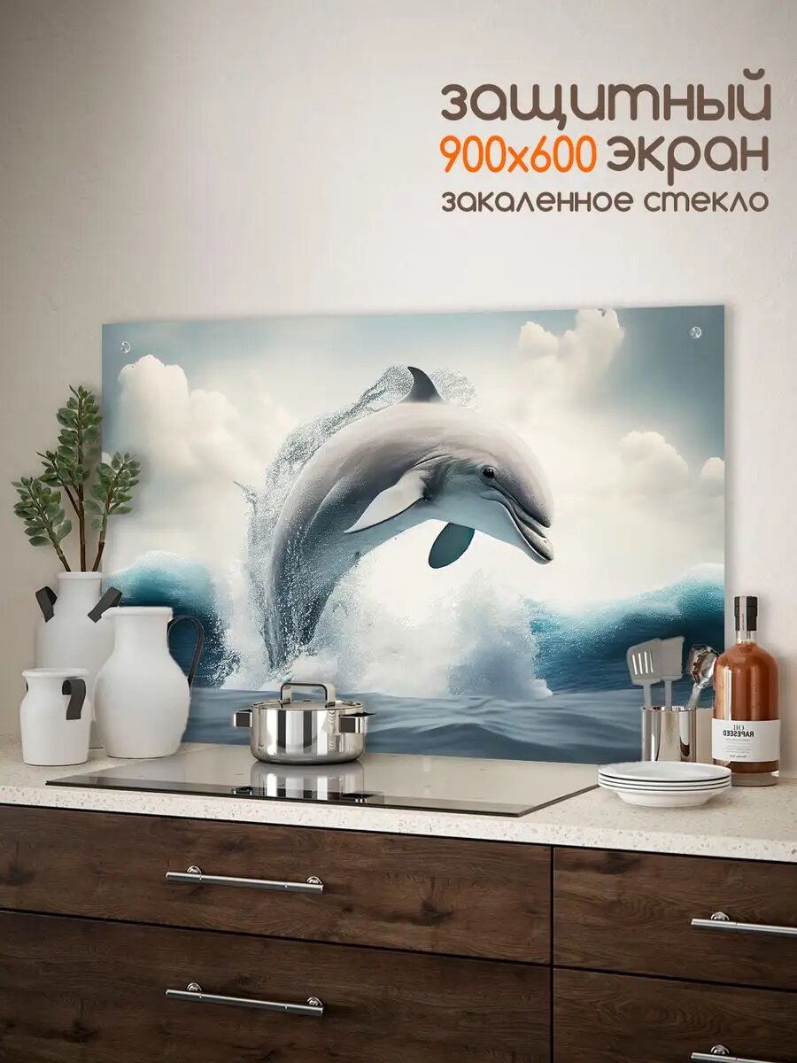 Защитный экран для плиты от брызг 900х600мм