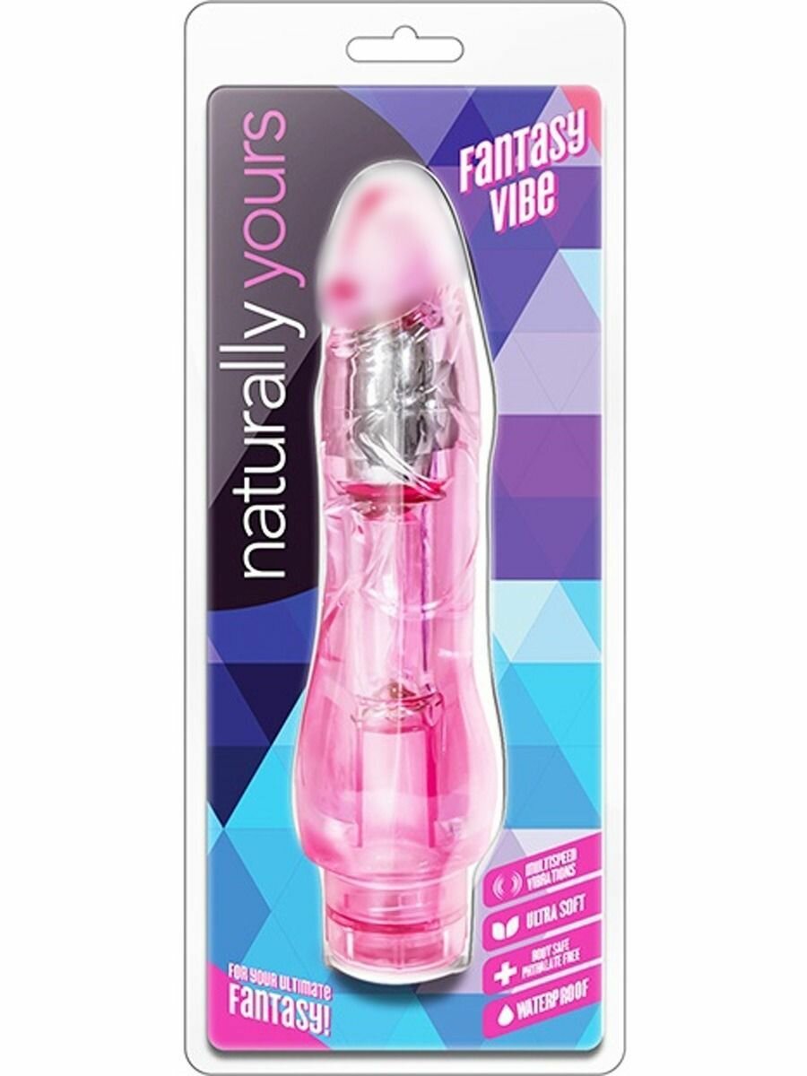 Вибратор гелевый "NATURALLY YOURS FANTASY VIBE PINK" 21см