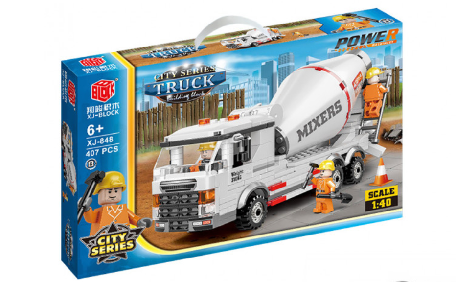 Конструктор BBlock CITY Series "Город: Бетономешалка" XJ-848B, 407 деталей