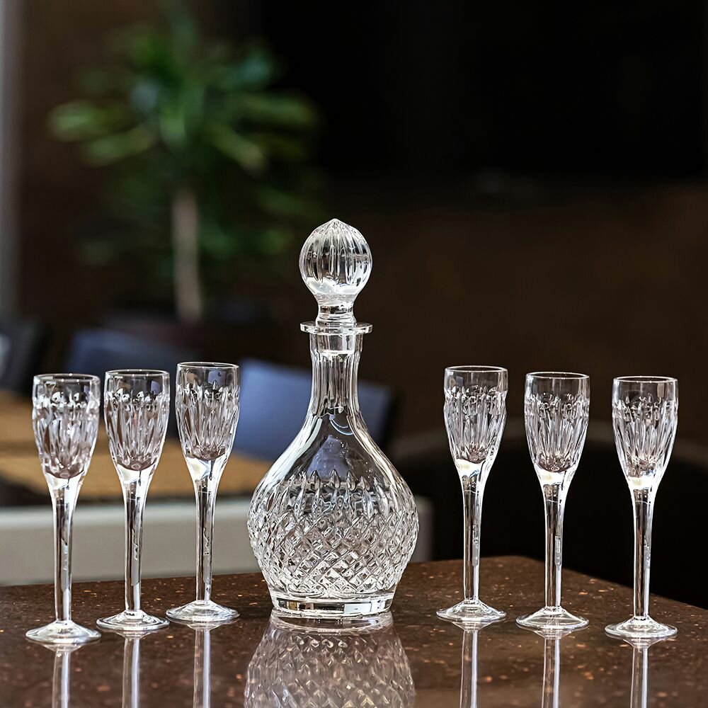 Набор хрустальных рюмок на ножке для водки, ликера, настойки и наливки, 25 мл. набор 6 шт. Неман 7110 900/230