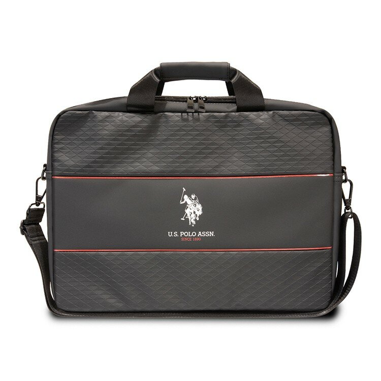 USPA U.S. Polo Assn. сумка для ноутбуков до 15.6", нейлон, цвет: черный