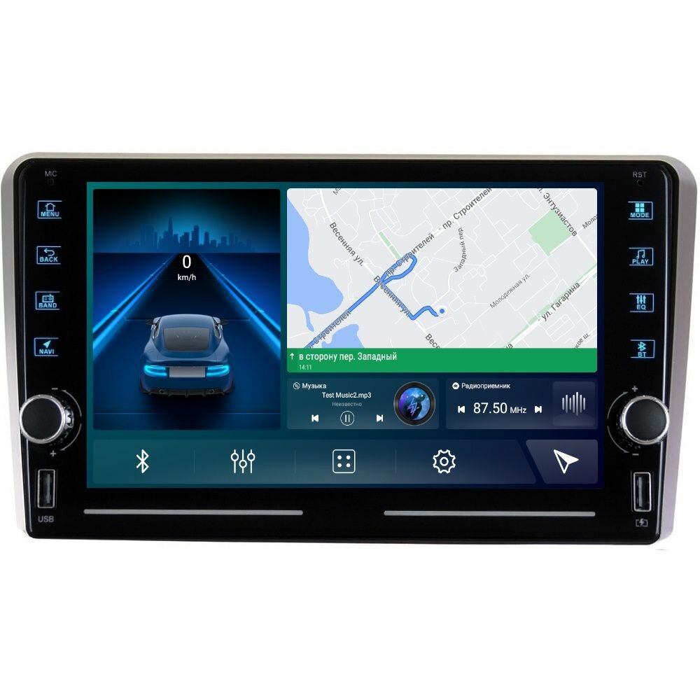 Магнитола R320 Audi A3 8P S3 2003-2012 с Android 13, 4/64Gb память, 8 ядерный процессор, Carplay, DSP, 4G модем (Sim)