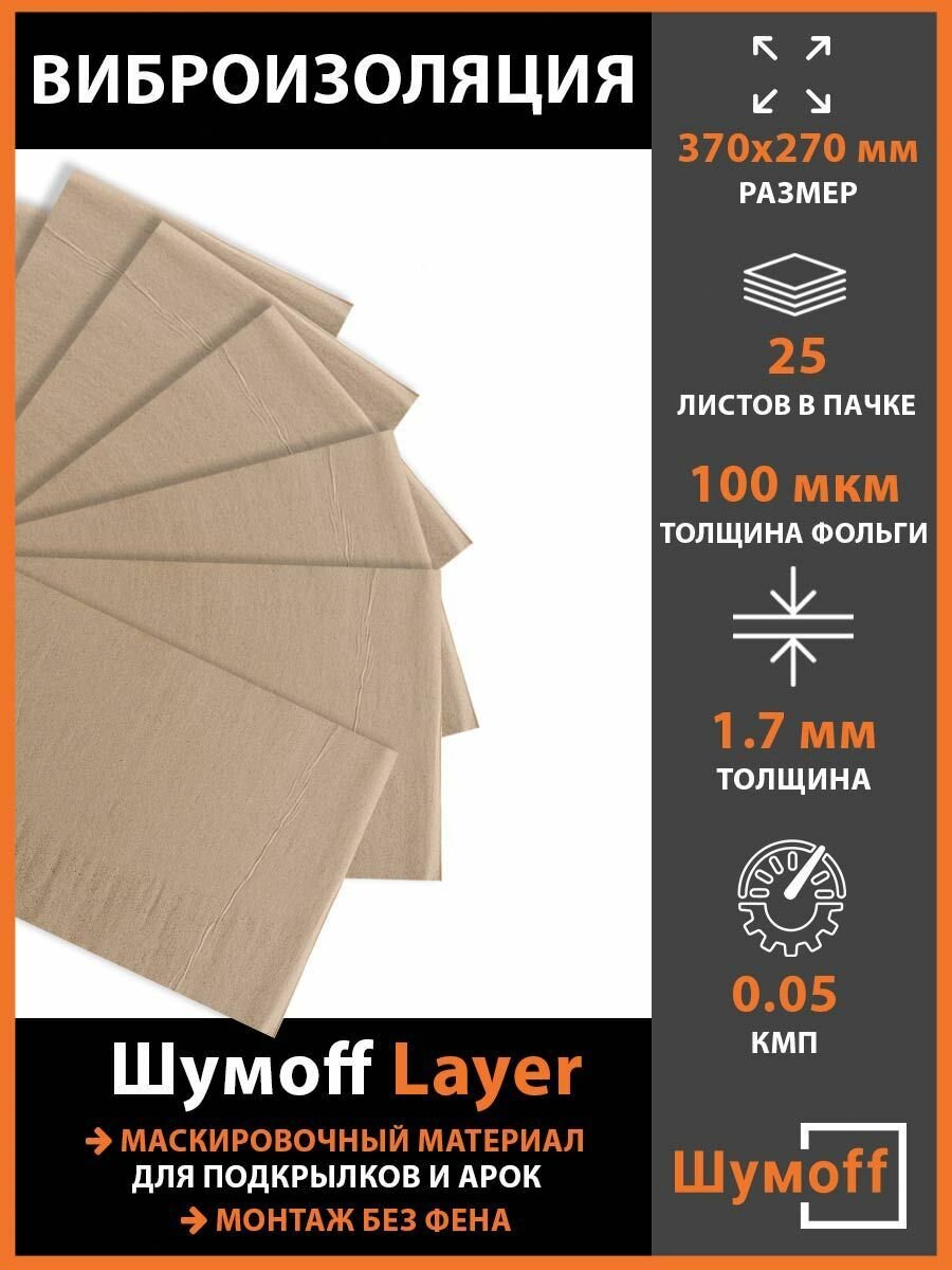 Плеяда Виброизоляция Шумофф Layer (25 листов)