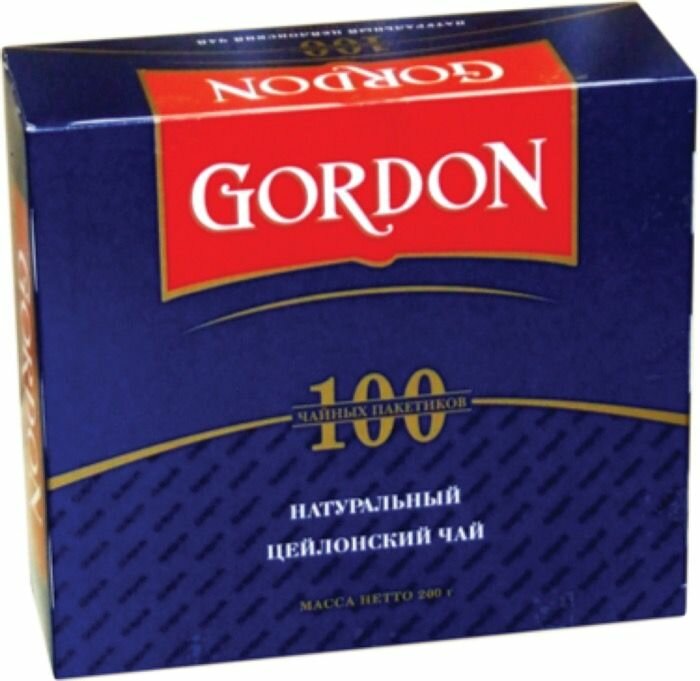 Gordon Чай черный, 100 пакетиков по 2 г