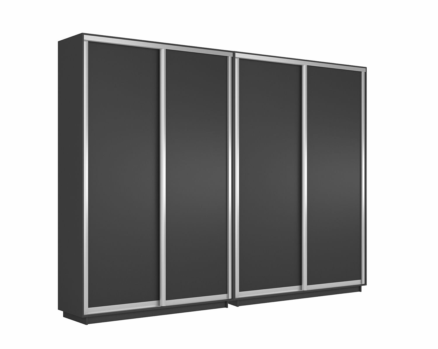 Система из двуx шкафов-купе Экспресс 4-x дв 280 x 240 x 45 ЛДСП Серый Диамант