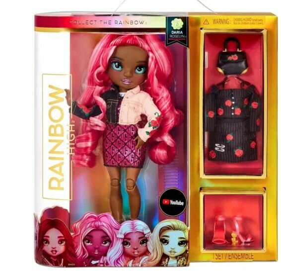Кукла Rainbow High Fashion 3 серия 575733 Daria Roselyn - Роза Дарья Розелин 28 см Рейнбоу Хай Пупси