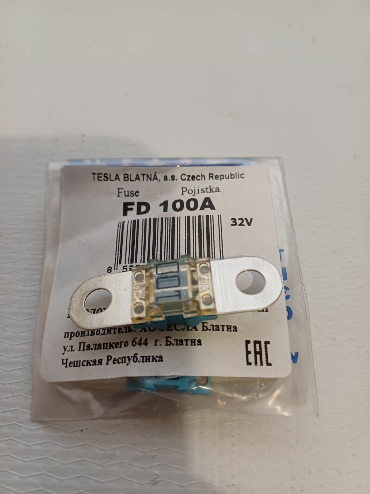 Предохранитель силовой 100А силовой Tesla
