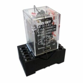 Реле промежуточное RK-303 DLT GoodSky, Кат. 24VDC 10А, 3 перек. контакта.
