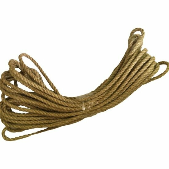 Веревка Комус джутовая 12мм, моток 20м