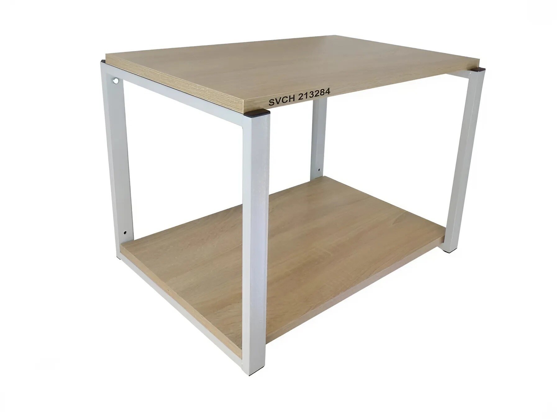 Полка для микроволновки GARROSS "SIBERIA 213284", две полки 35х60 см, высота 38 см, каркас серый, цвет полок дуб сонома