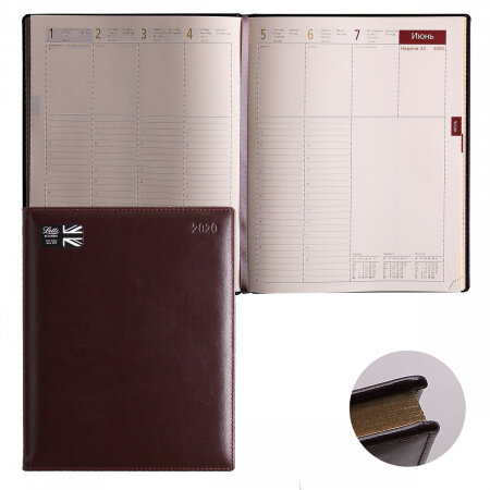 "Letts" - Еженедельник из кожи, датированный на 2020 год