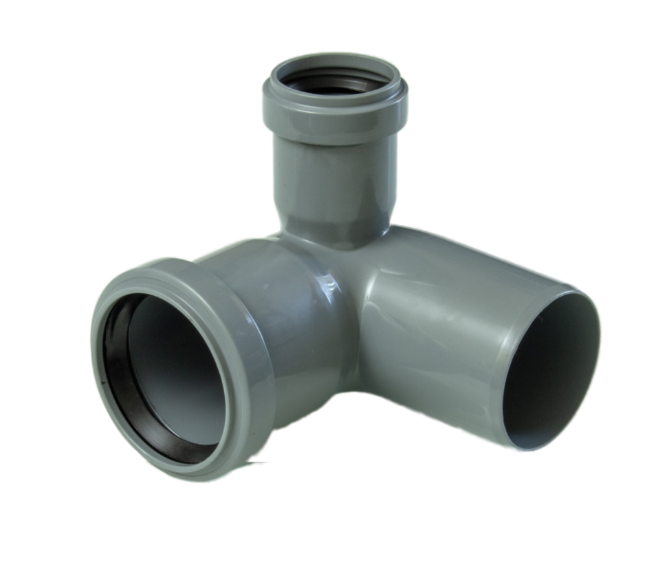 Спецотвод канализационный 50х32х50 90гр правый (серый)