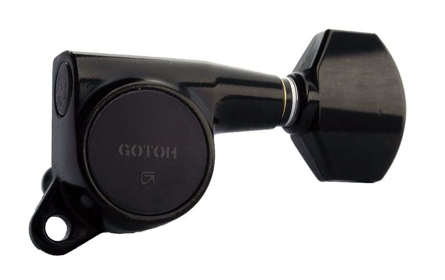 Колки 6 в линию локовые GOTOH SG381-MG-07, черные