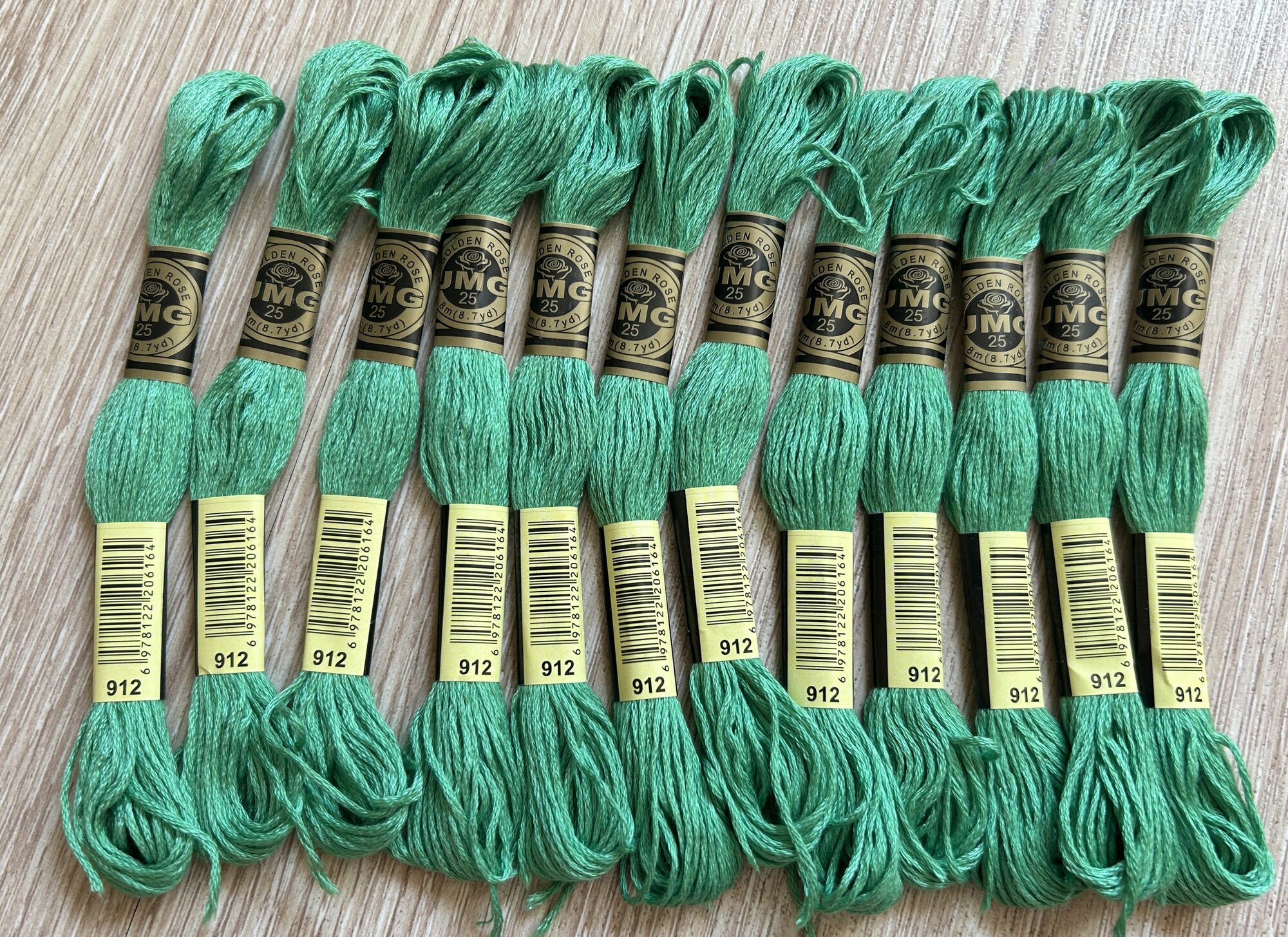 Нитки для вышивания JMC мулине (150-3866) 100% полиэфир 12 штук x 8 м