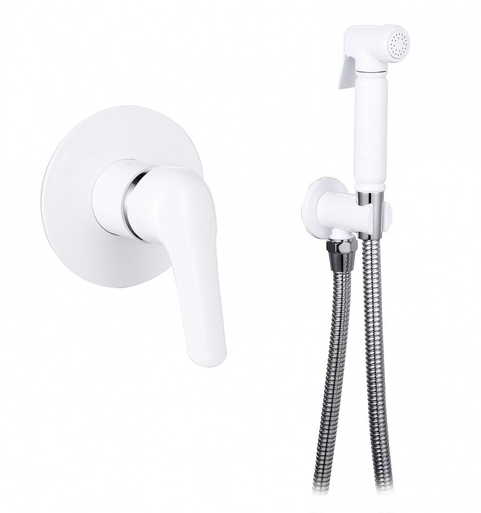 Смеситель для гигиенического душа с экономичным режимом и системой быстрого монтажа Ganzer GZ24056-F белый