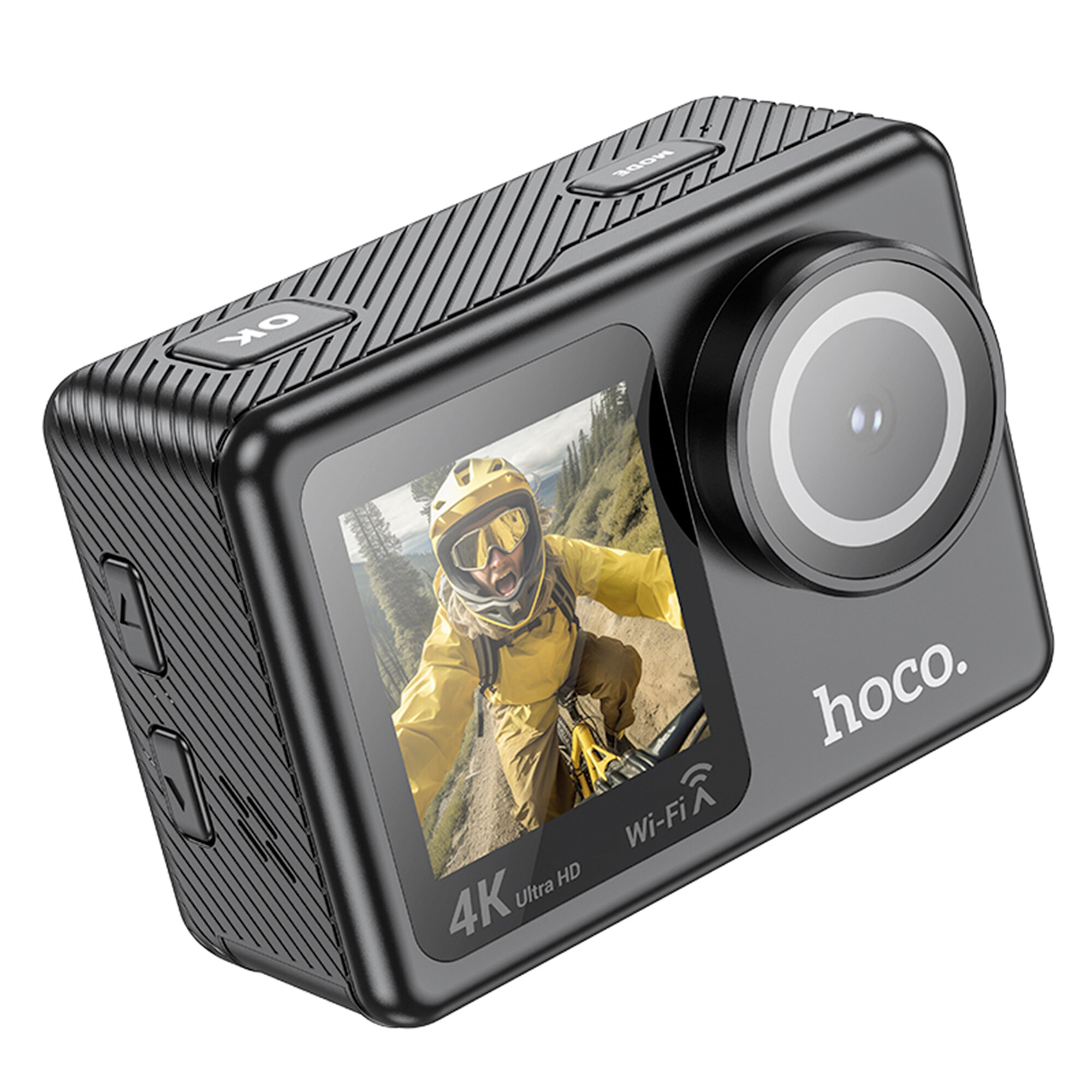 Экшн-камера Hoco DV101, с двумя дисплеями 1.3" и 2", водонепроницаемая, черная