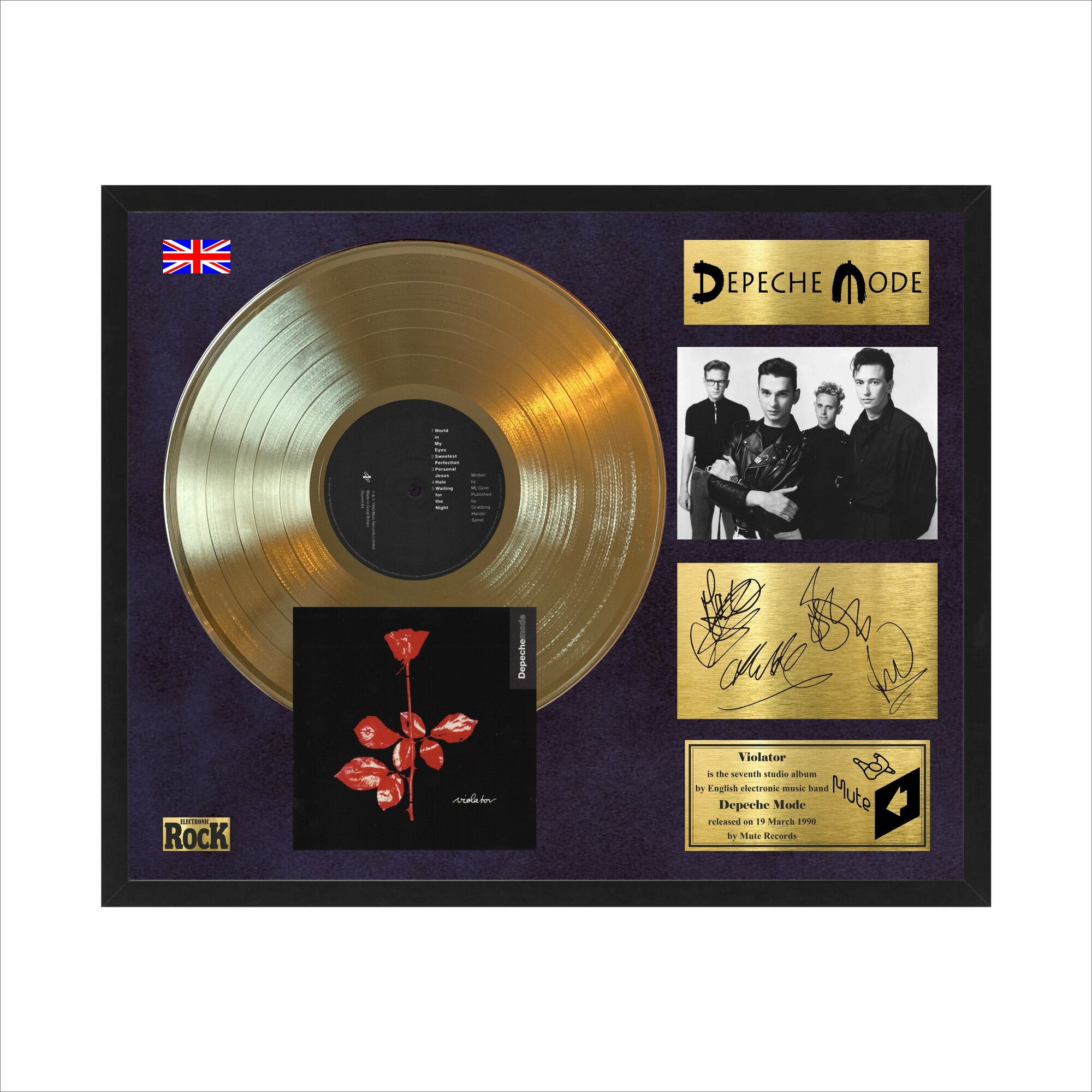 Виниловая пластинка Depeche Mode в рамке