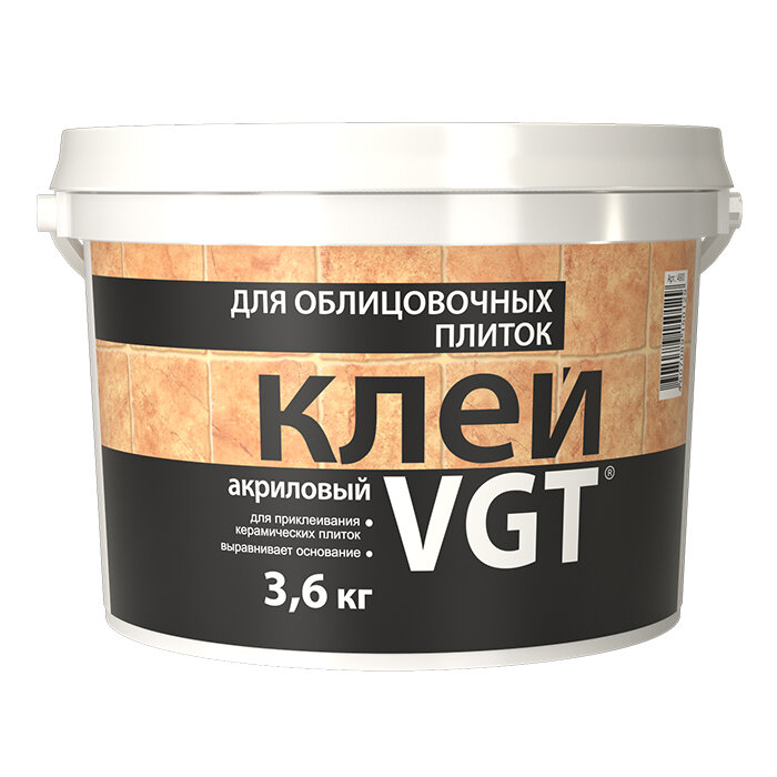 Клей VGT для облицовочных плиток, акриловый 3,6кг